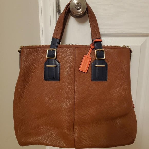 Coach | Bags | Coach Soft Legacy Pebbled Rory North South Leather ...